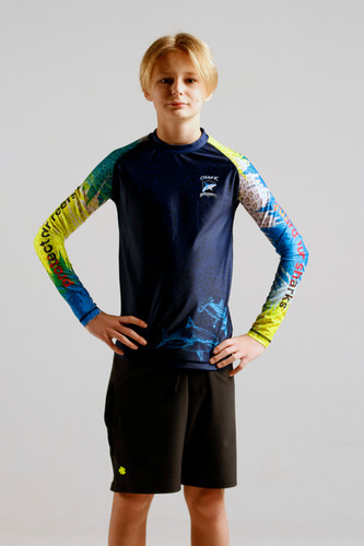 Boys Rash Guard Coral Wings | sharkguardian