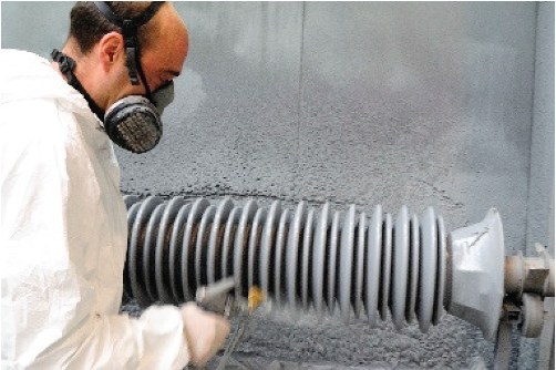 How to apply high voltage insulator coating?