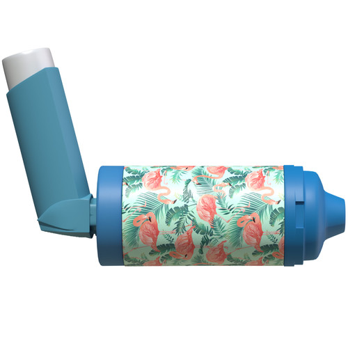 Flamingos on Blue Spacer Cover | The Inhaler Tailor