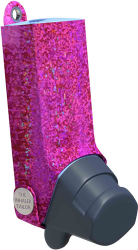 Pink Glitter - Easi-Breathe Size | The Inhaler Tailor