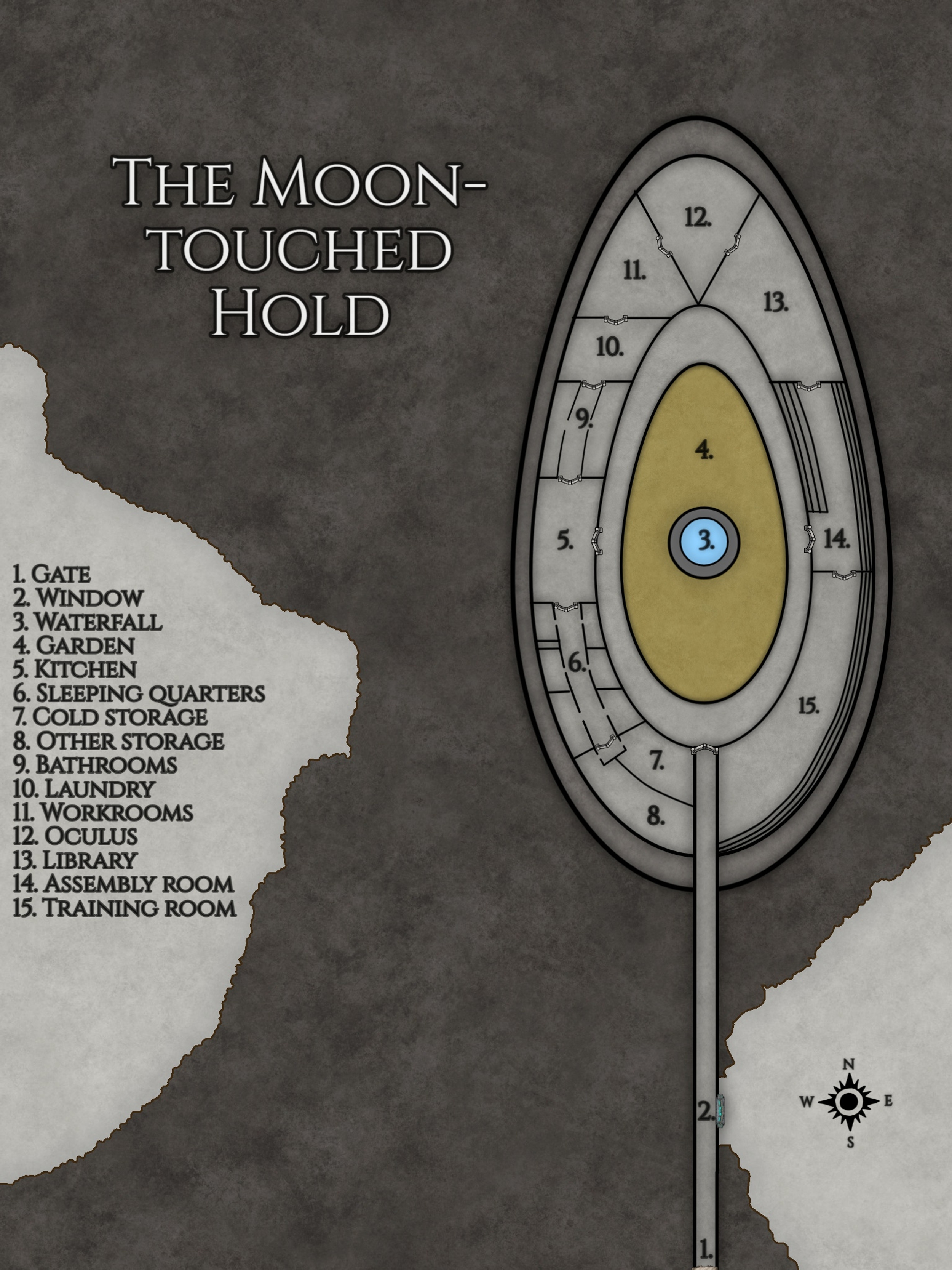 Map of Moontouched Hold | Leah E. Welker