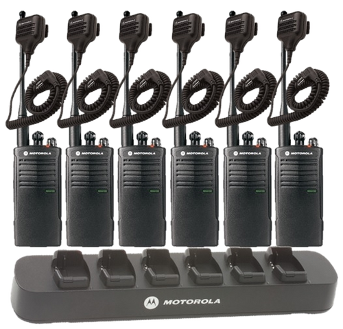 6 Pack Two Way Radio and Accessories Bundle | Axiom Rail Training