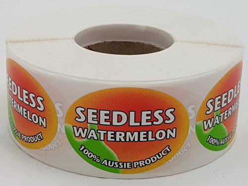 Seedless Watermelon Stickers | 100% Aussie Product | Large Oval | 1000 ...