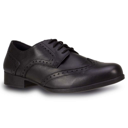 Girls Black Meghan Brogue Shoes | GrayPalmer