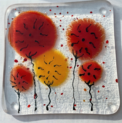 Flower Frit Coaster | Allthingsglass