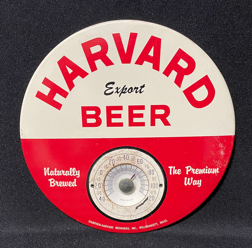 Harvard Export Beer Button Thermometer Sign - Willimansett, MA | VBC