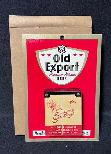 Old Export Beer Cardboard Calendar - Cumberland, MD | VBC