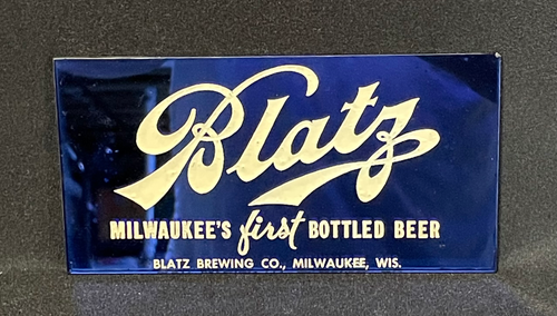 Blatz Mirrored Glass Beer Sign - Milwaukee, WI | VBC
