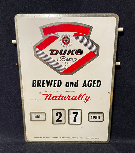 Duke Beer Metal Calendar - Pittsburgh, PA | VBC