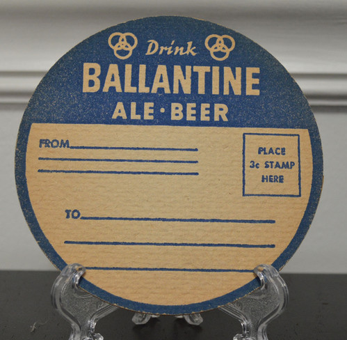 Ballantine Ale Beer Coaster - Newark, NJ | VBC