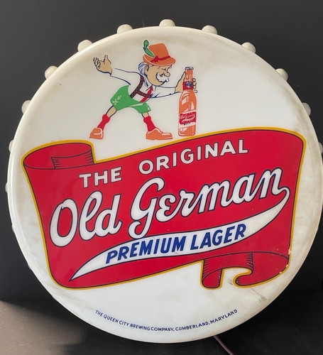Old German "Bottle Cap" Light-up Beer Sign - Cumberland, MD | VBC