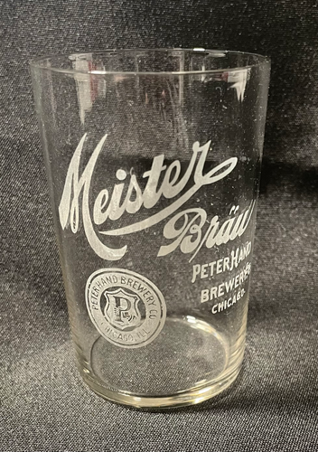 Meister Brau Beer Etched Glass - Chicago, IL | VBC