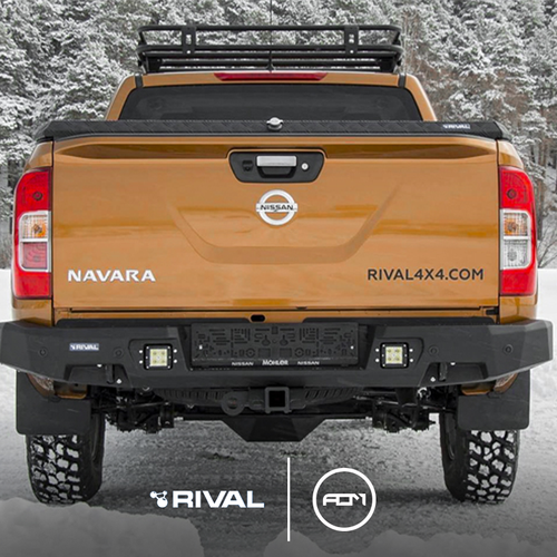 RIVAL Alloy Rear Bumper - Nissan Navara NP300 | AOM Offroad - 4x4 ...