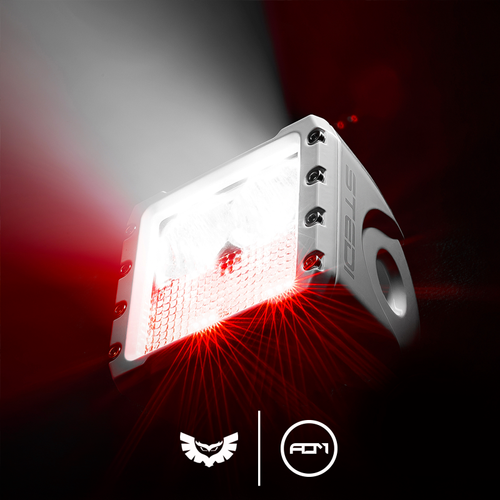 STEDI C4 LED Cube Light - Marine White (Red/White Dual Lens) | AOM Offroad - 4x4 Accessories