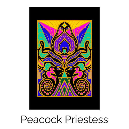 Peacock Priestess A3 Print | Donna Storey