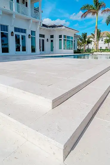White Seashell Limestone Pavers | Mega Stone