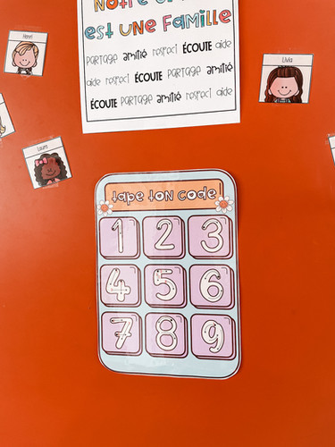 Code chiffres pour la porte | Blondy Teacher