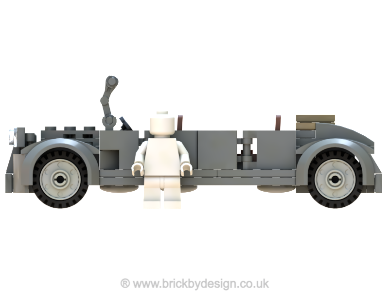 Explore the LEGO® German Staff Car WW2 Model from Brick By Design