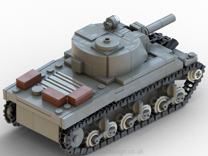 LEGO M4A1 Sherman WW2 Tank Build - Allied Tank Replica