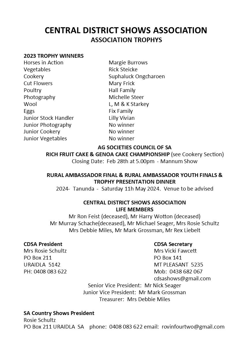 CDSA show information