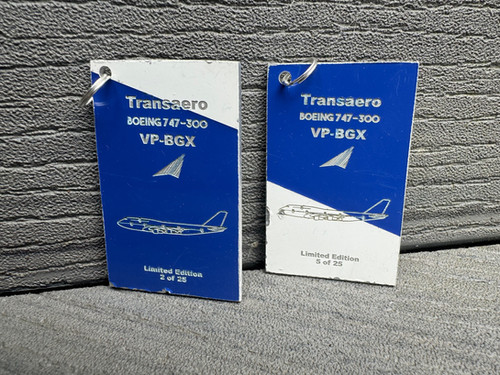 Transaero Boeing 747-300 VP-BGX lettering fuselage skin tag | Doors2Manual