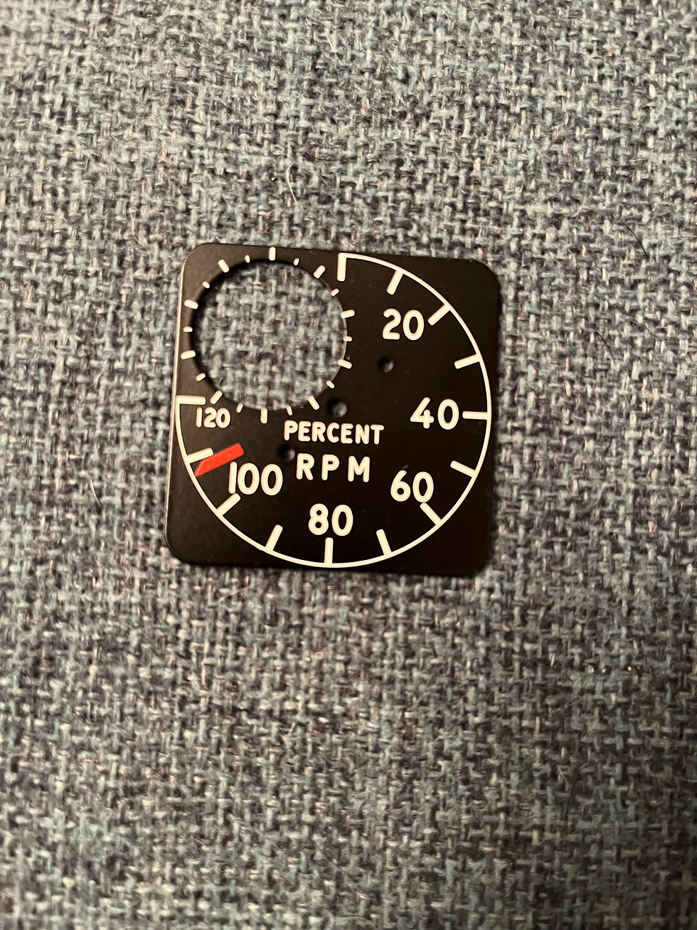 WW2 era aircraft instrument percent RPM dial | Doors2Manual