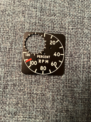 WW2 era aircraft instrument percent RPM dial | Doors2Manual