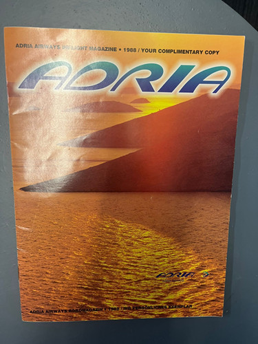 Adria Airways Inflight Magazine 1988 | Doors2Manual