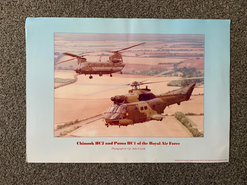 RAF Chinook HC2 and Puma HC1 poster | Doors2Manual