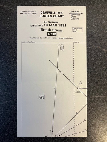 AERAD British Airways Deauville TMA Routes Chart 1981 | Doors2Manual