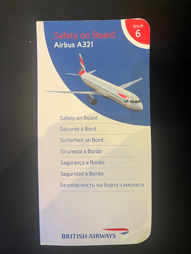 British Airways A321 issue 6 safety card | Doors2Manual