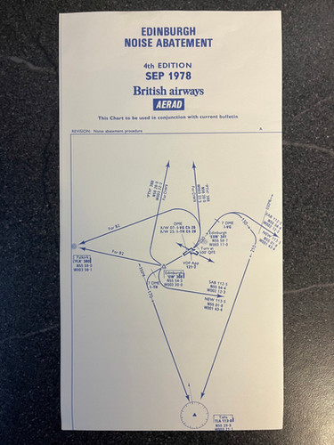 AERAD British Airways Edinburgh Noise Abatement Chart 1978 | Doors2Manual