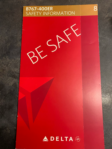 Safety card - Delta 767-400ER | Doors2Manual