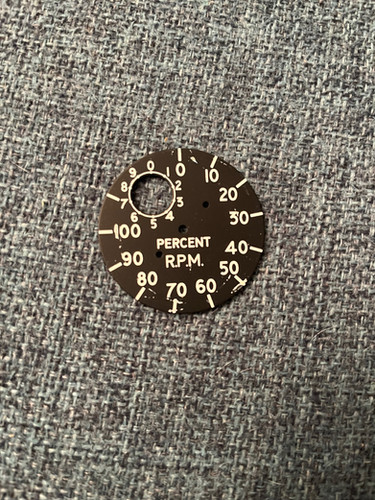 WW2 era aircraft instrument RPM percent dial | Doors2Manual