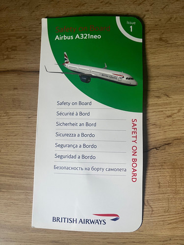 British Airways A321 NEO safety card | Doors2Manual