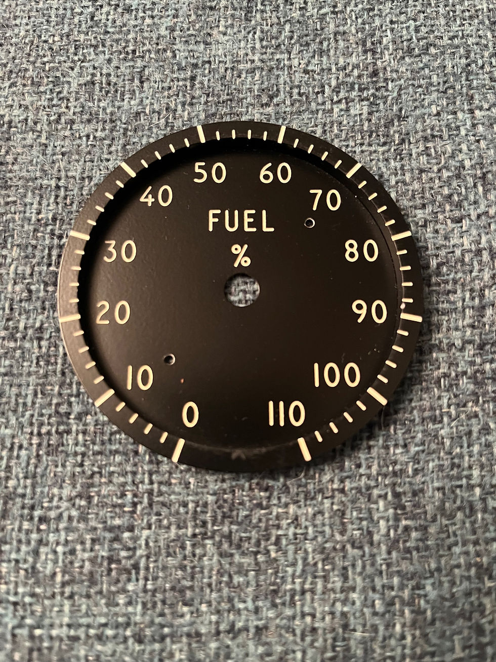 WW2 era aircraft instrument fuel indicator dial | Doors2Manual