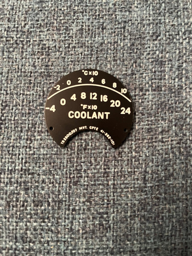 WW2 era aircraft instrument coolant dial | Doors2Manual