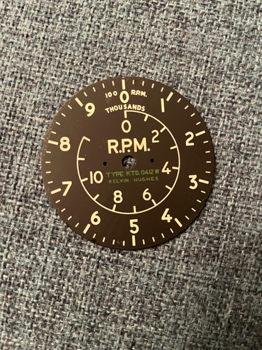 WW2 era aircraft instrument RPM dial | Doors2Manual