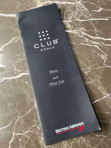 British Airways landor club world menu | Doors2Manual