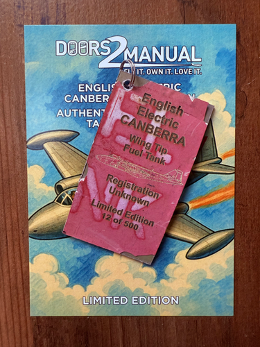 RAF Wyton English Electric Canberra wing tip fuel tank tag | Doors2Manual