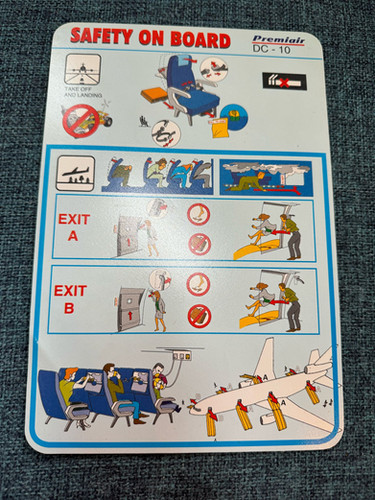 Premiair DC10 Safety Card | Doors2Manual