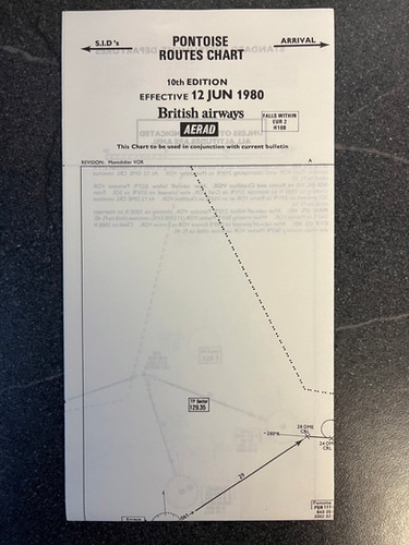 AERAD British Airways Pontoise Routes Chart 1980 | Doors2Manual