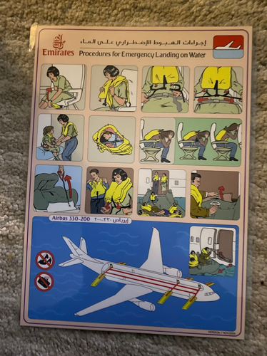 Safety card - Emirates A330-200 | Doors2Manual