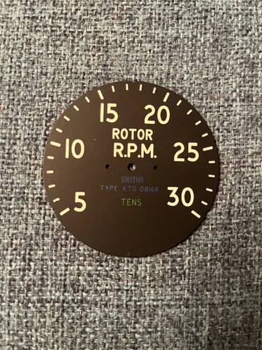WW2 era aircraft instrument Smiths ROTOR RPM dial | Doors2Manual