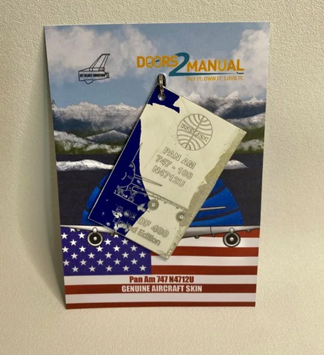 Ex Pan Am 747-100 N4712U fuselage skin tag | Doors2Manual