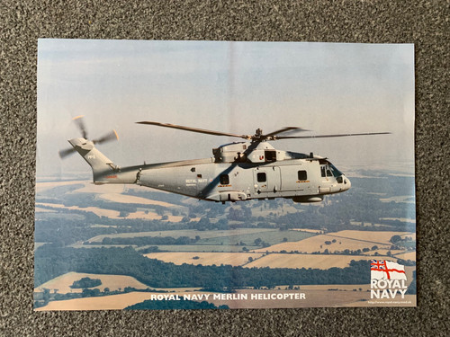 ROYAL NAVY MERLIN HELICOPTER poster | Doors2Manual