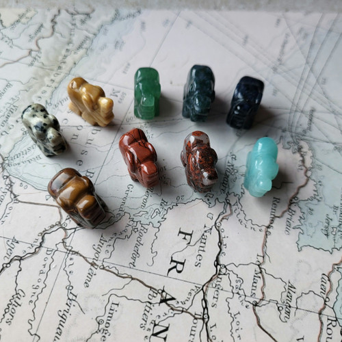 Elephants Mini Crystal Carvings 20mm | Bella's Crystal Craf