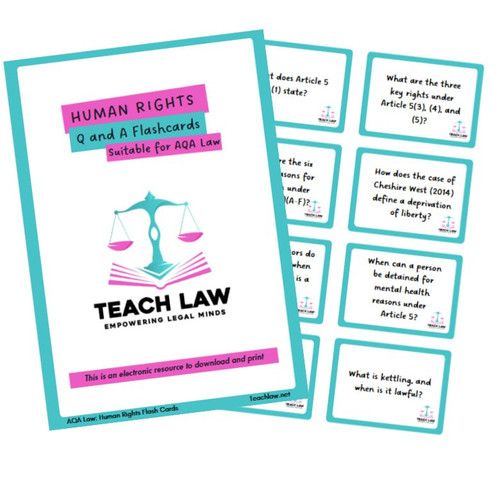 AQA Human Rights Flashcards | Teach Law