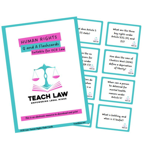 OCR Human Rights Flashcards | Teach Law