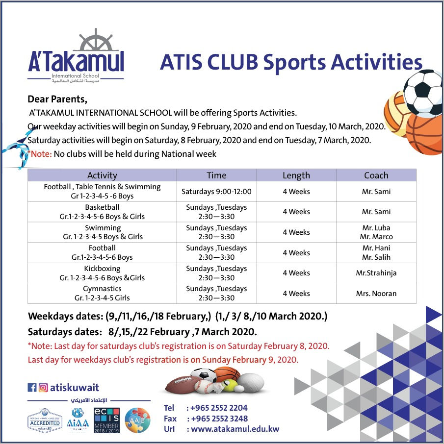ATIS CLUB Spots Activities